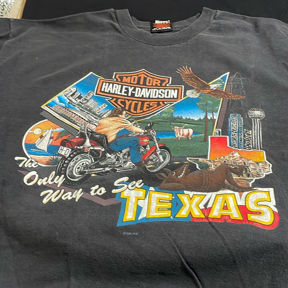 Harley Davison, Houston, Texas T-Shirt - Gem